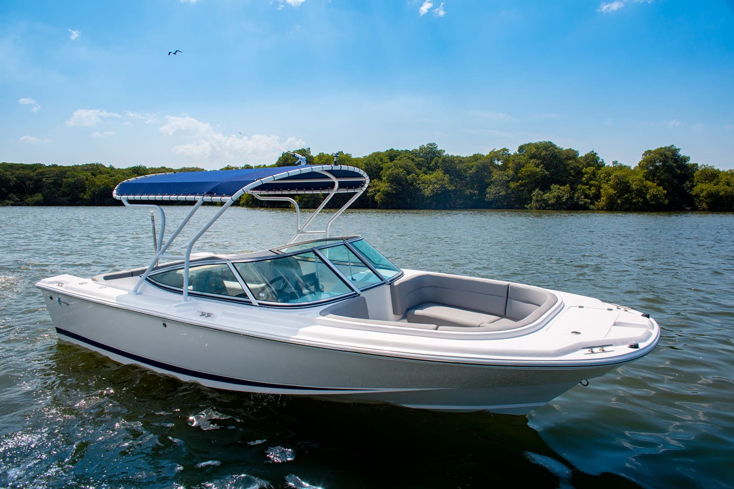 Bote Motomarlin 22 Gris Embarcacion de Fibra - Austral MotoSport